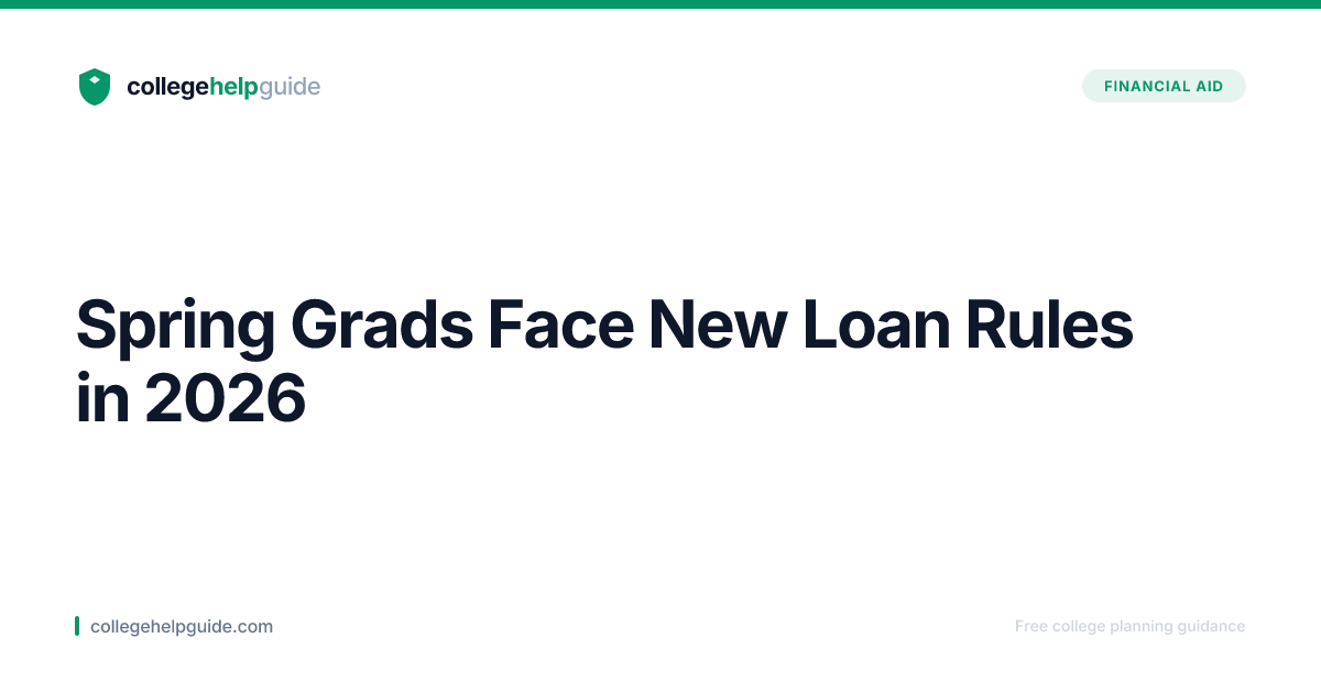 Spring Grads Face New Loan Rules in 2026 | CollegeHelpGuide