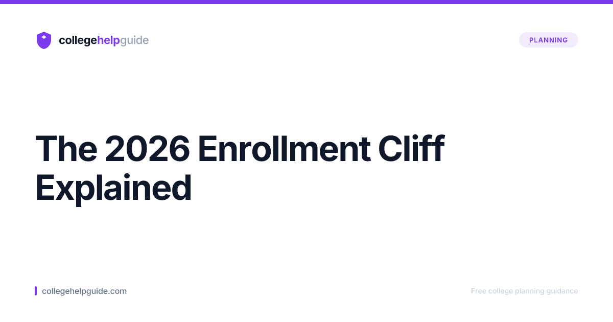 The 2026 Enrollment Cliff Explained | CollegeHelpGuide